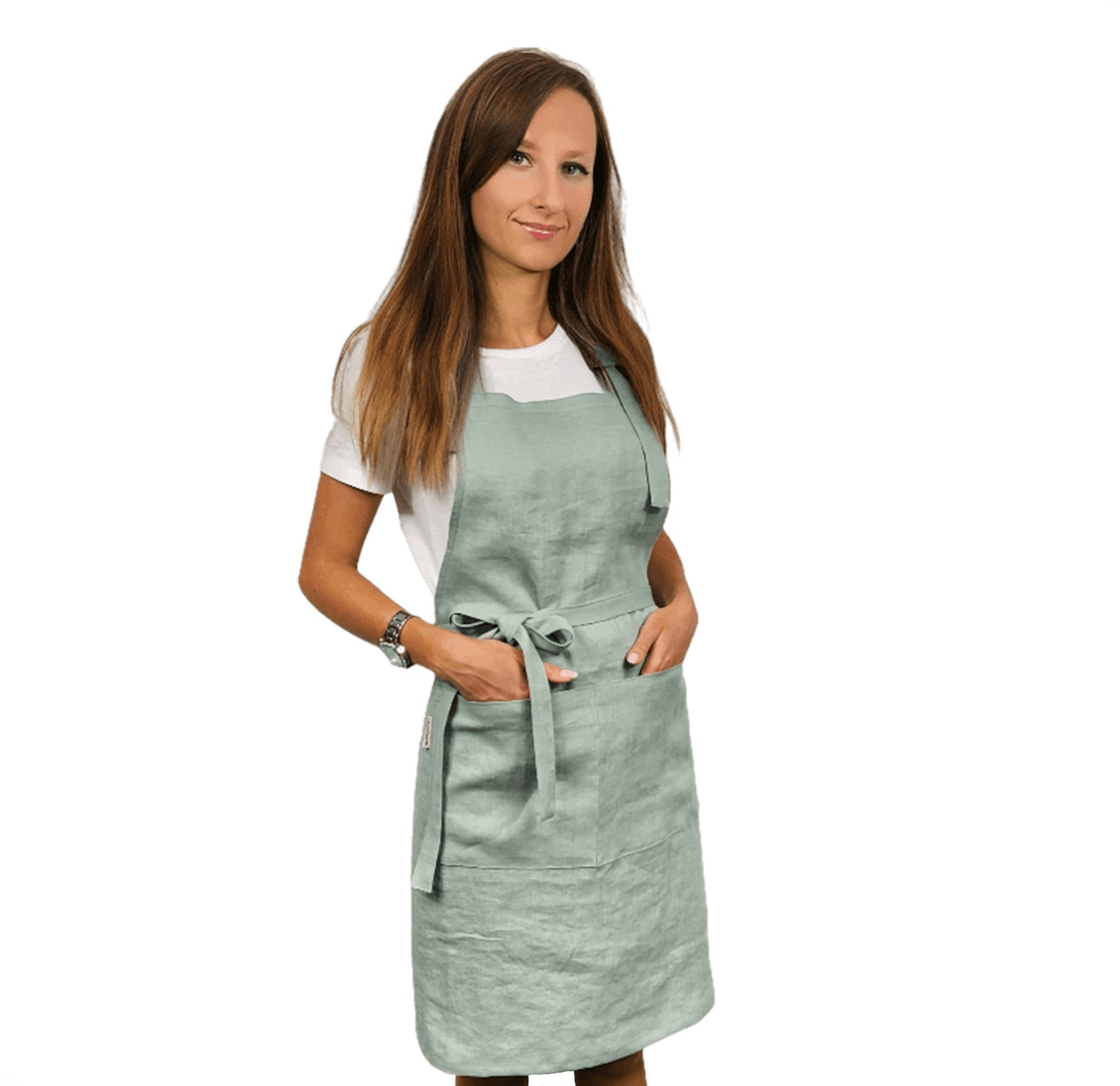 Linen Apron, Linen Apron With Pocket, Apron for Men, Apron Women, 100% ...