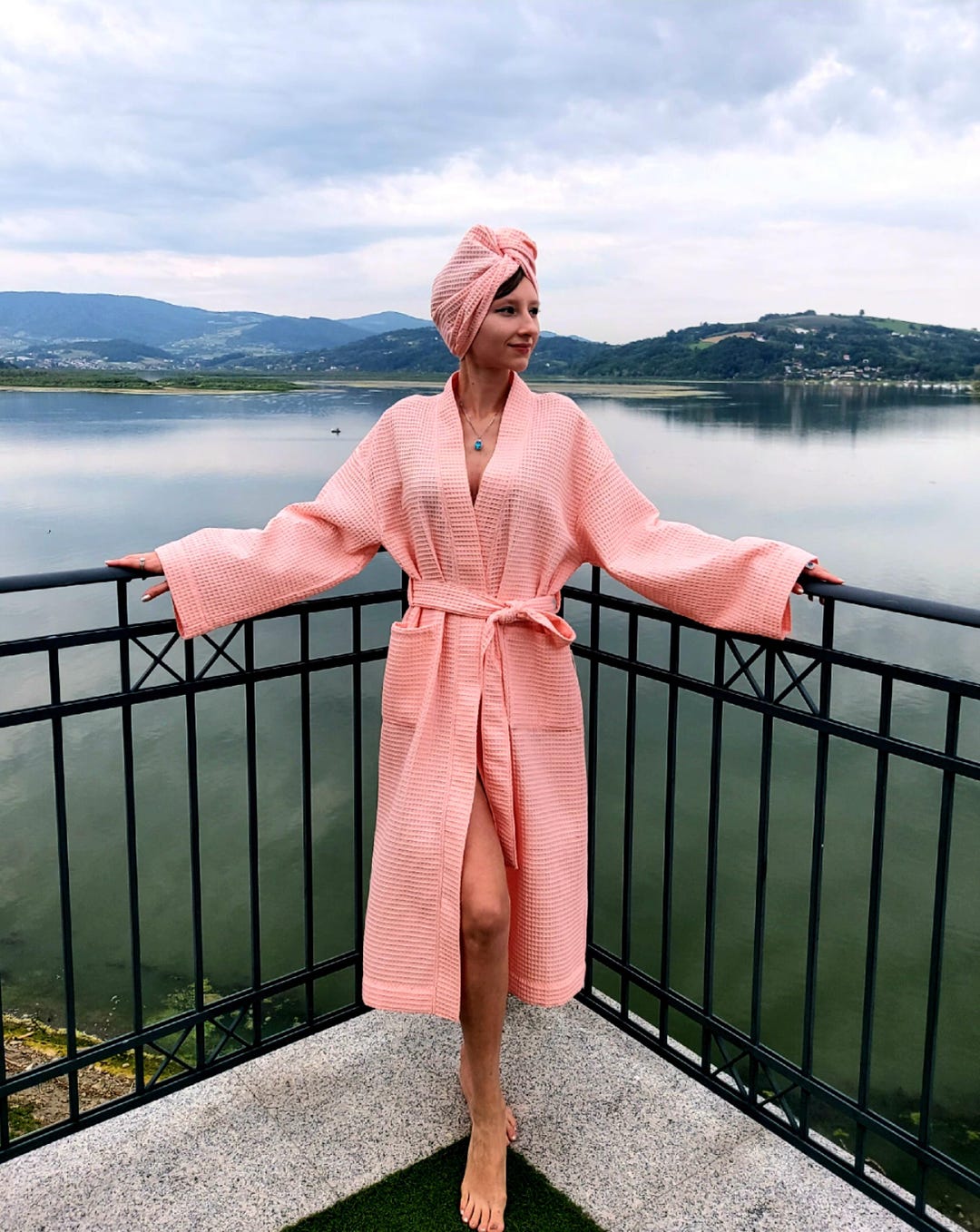 Cotton Bathrobe, Waffle Robe, Women's Cotton Bath Robes, Soft Cotton ...