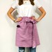 Linen Apron , Half Apron, Linen Cafe Apron Stonewashed Linen Apron ...