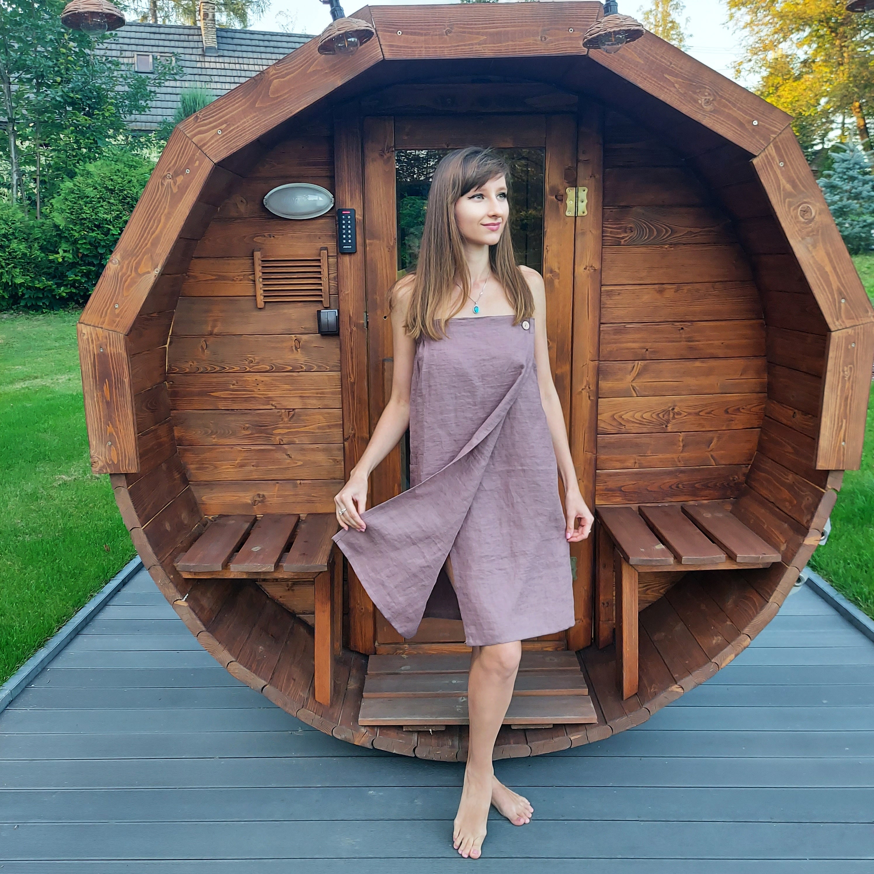 Sauna Pareo, Spa Wrap for Women, Pareo, Kilt for Sauna, Linen 100% ...