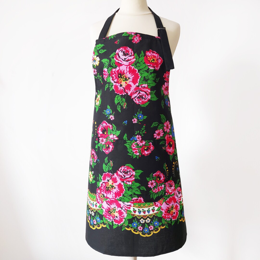 Kitchen Apron, 9 Patterns, Kitchen Apron in Flowers, Women's Aprons ...