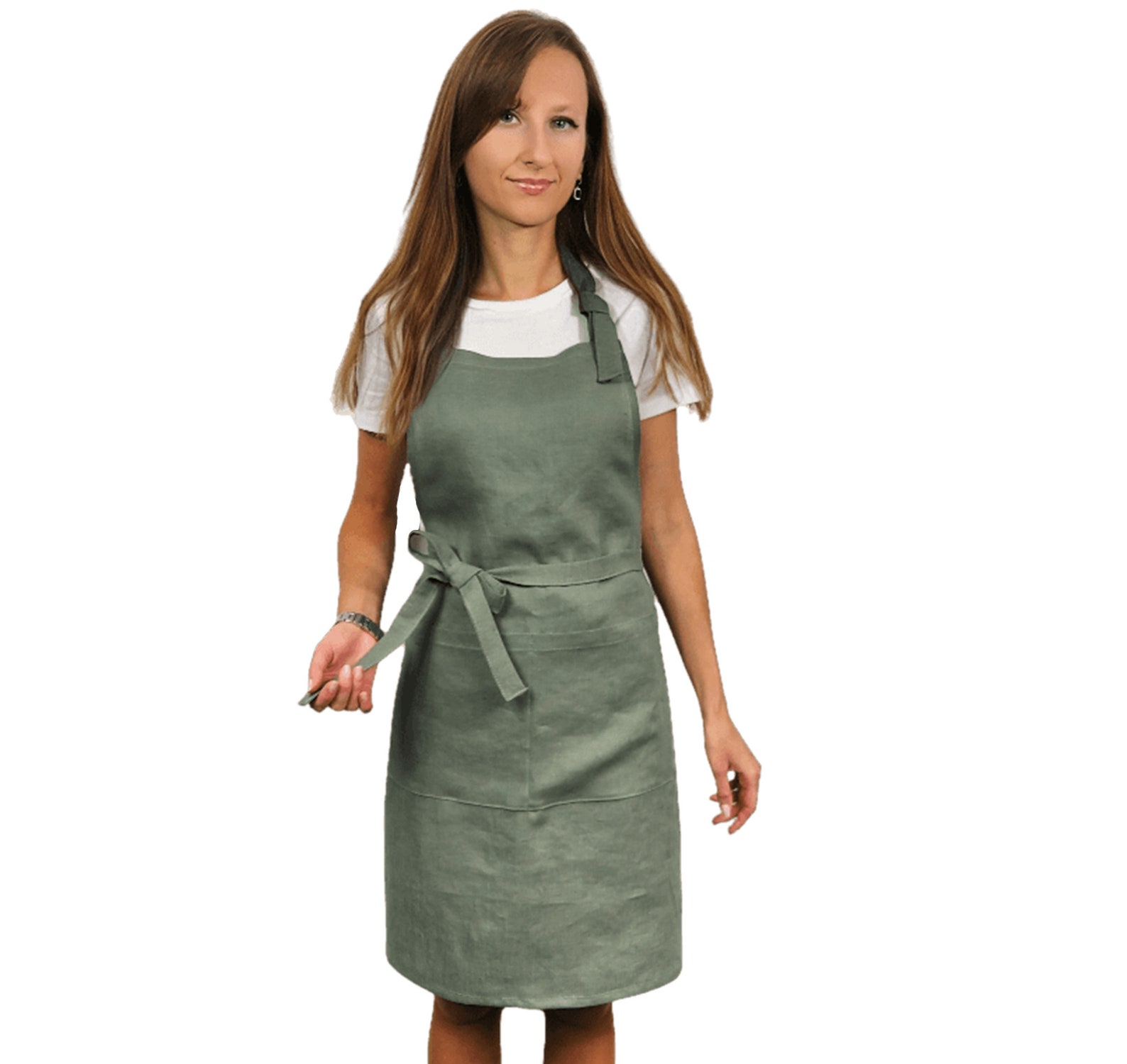 Linen Apron, Linen Apron With Pocket, Apron for Men, Apron Women, 100% ...