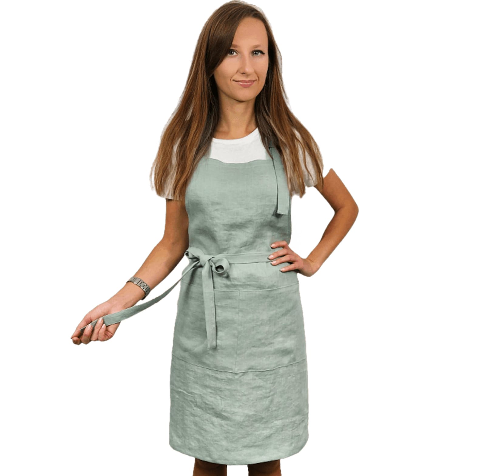 Linen Apron, Linen Apron With Pocket, Apron for Men, Apron Women, 100% ...