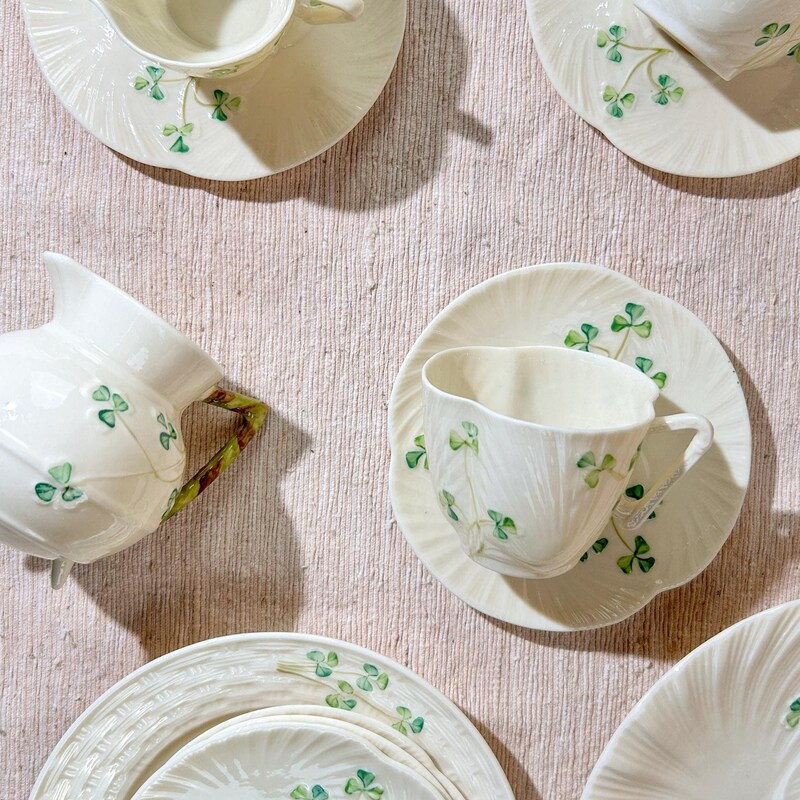 Belleek Shamrock - Etsy