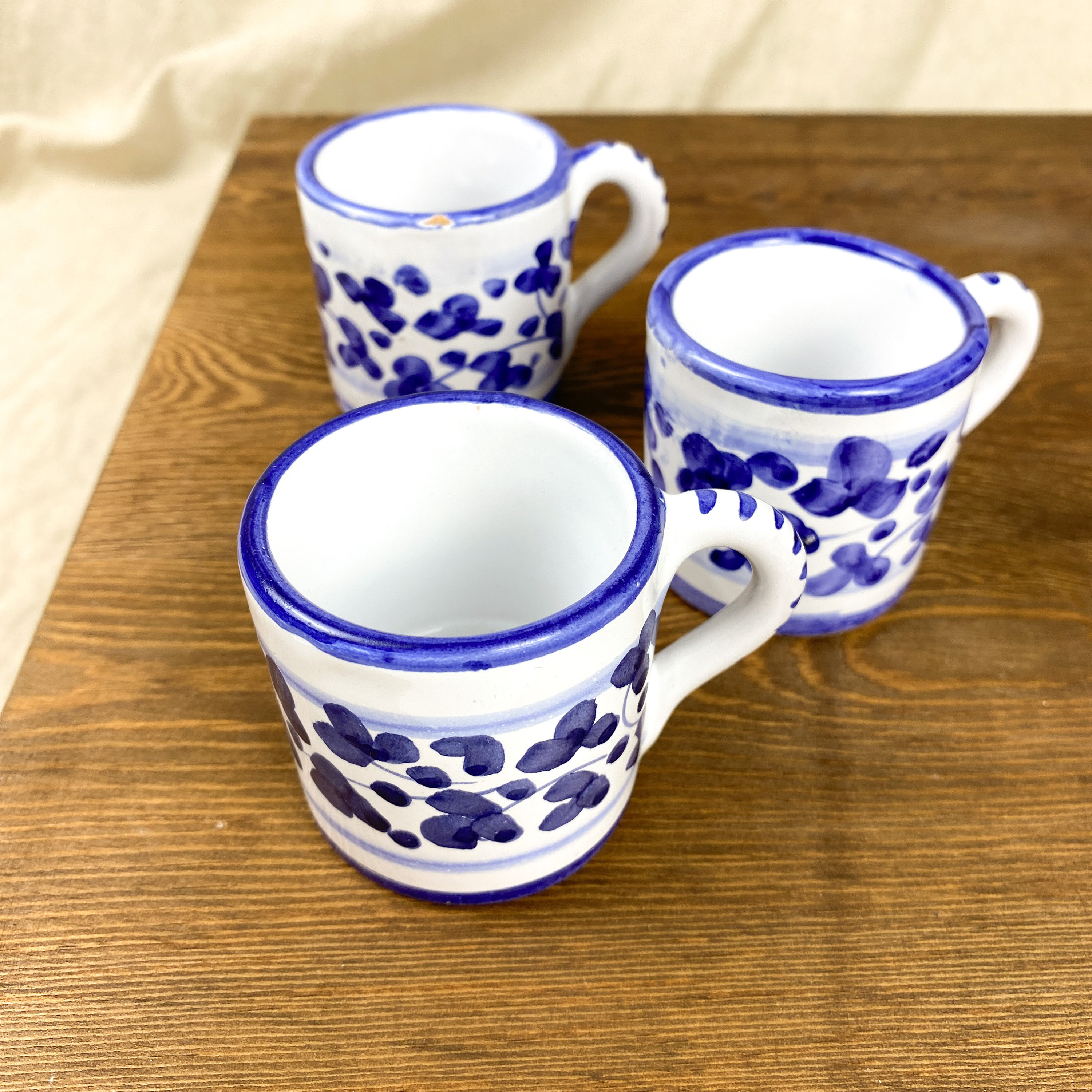 Vintage Deruta Italy Hand Painted Espresso Cups White & Blue - Etsy Canada