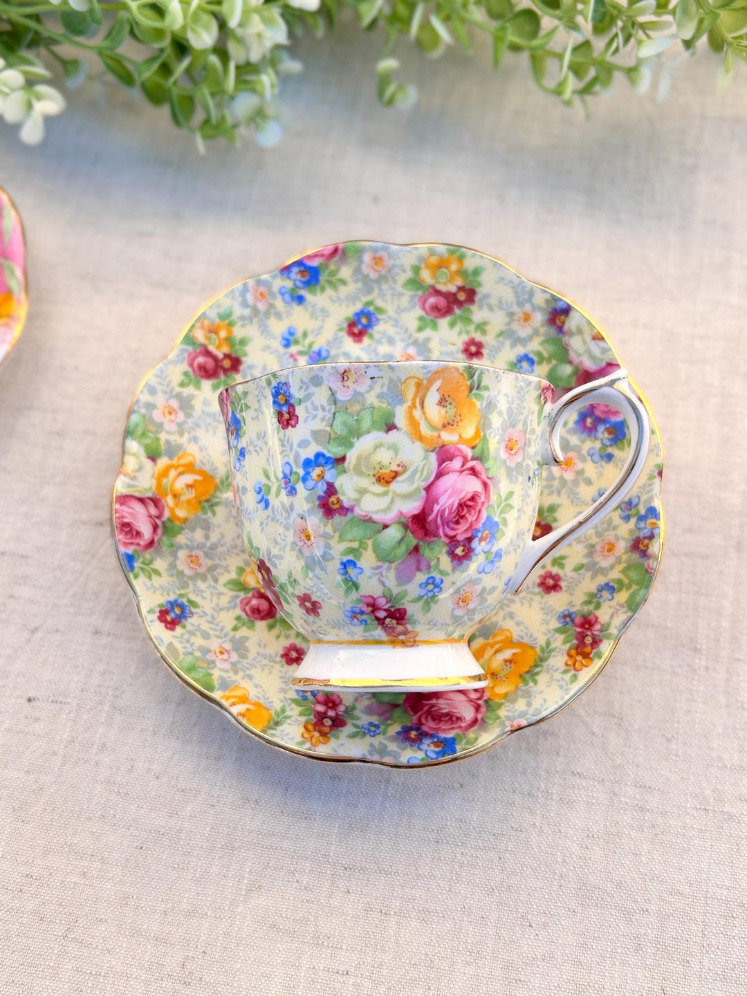 Royal Albert Rosetime Chintz Countess Tea Cup Set - Etsy