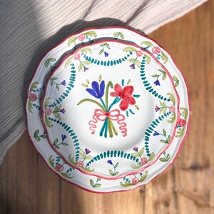 Vintage Sigma Le Jardin Hand Painted Italian Plates Salad & Dinner ...