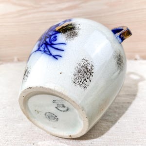 Antique Flow Blue Phoenix Art Faience Vase Forester England Gold Gilt ...