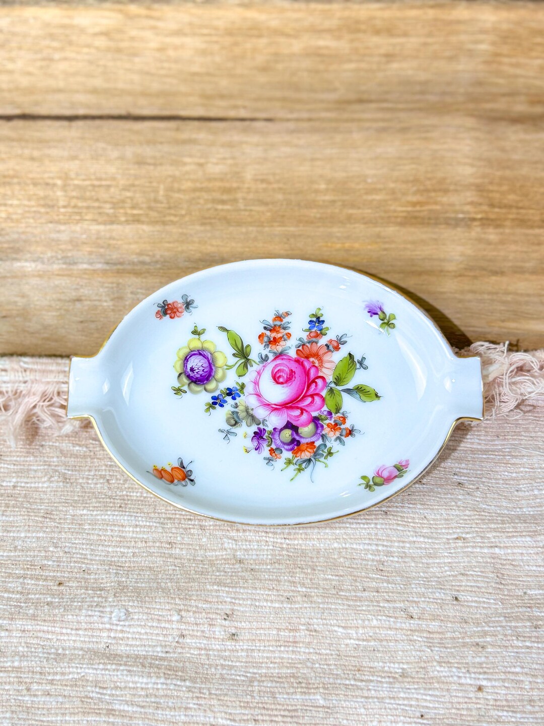 Vintage Herend Hvngary Hand Painted Porcelain Ash Tray - Etsy