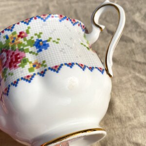 Royal Albert Petit Point Bone China Teacups and Saucers Pair - Etsy