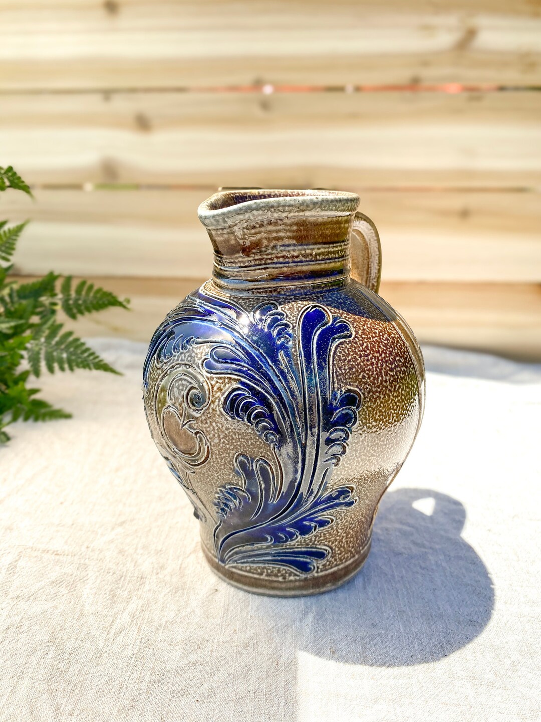 Vintage Handarbeit Salt Glaze Arts & Crafts Pottery Pitcher Jug - Etsy