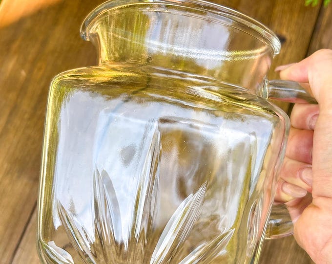 Vintage Glass Jug Star Design 1950s Classic Style Gift for Home - Etsy