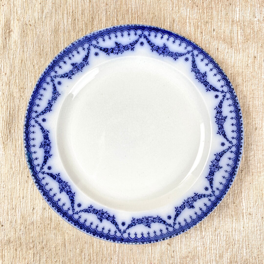 Antique Maling Pottery Empire Blue and White Cetem Ware Decorative ...