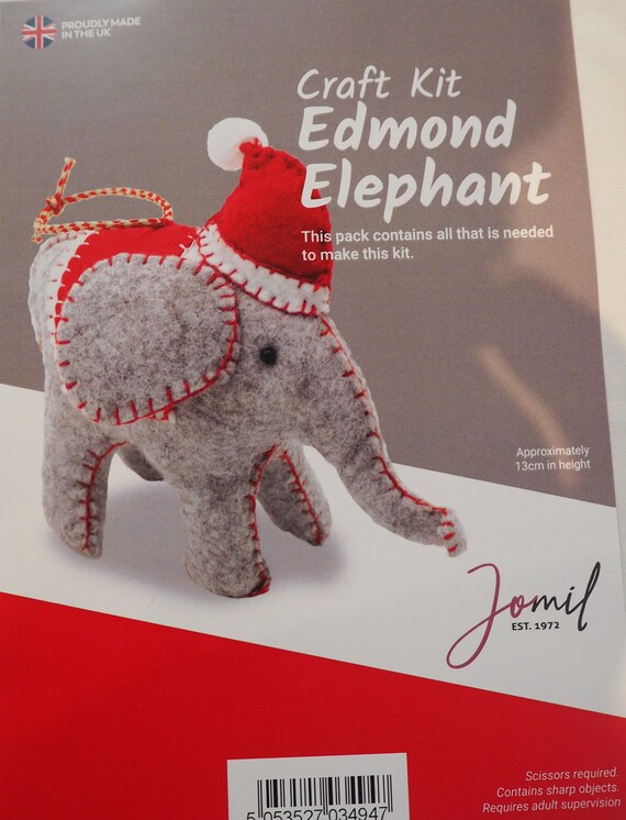 Edmund Elephant Felt Craft Kit | Etsy