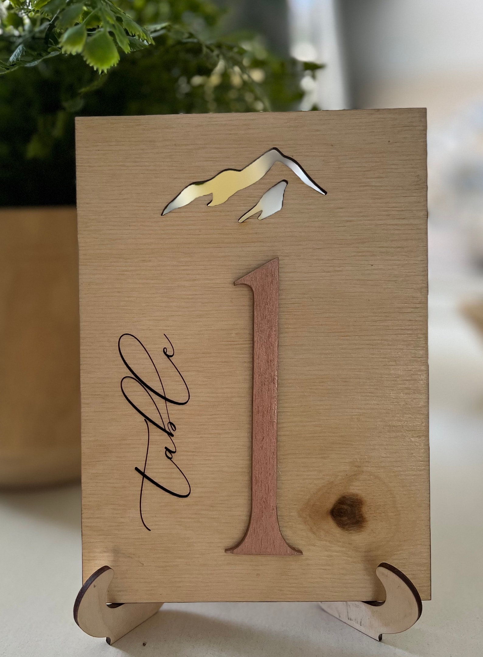 Wooden Mountain Table Numbers | Rustic Table Numbers, | Mountain Table ...