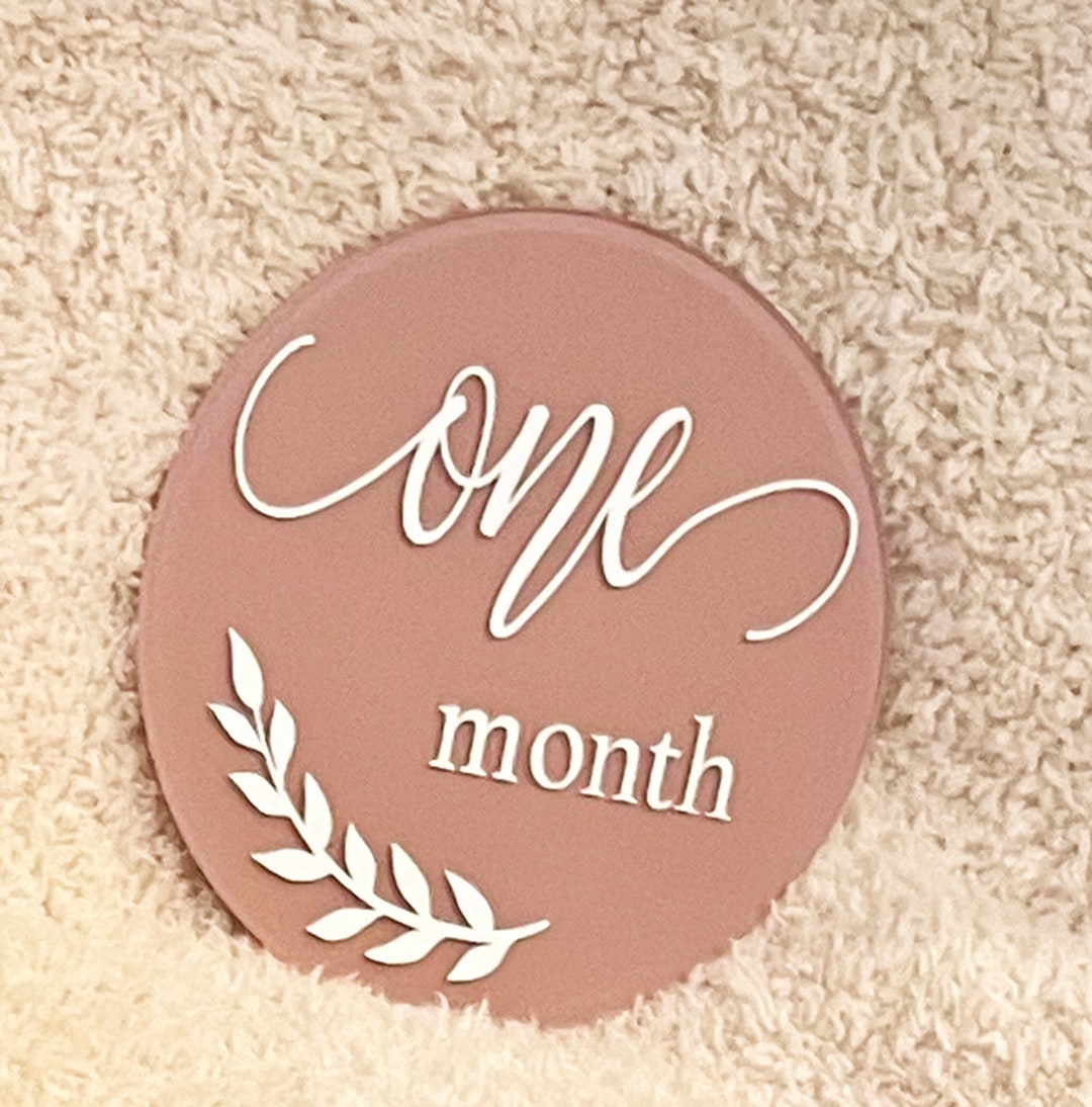 Acrylic Baby Milestone Signs Baby Milestones Monthly Milestone Set Baby ...