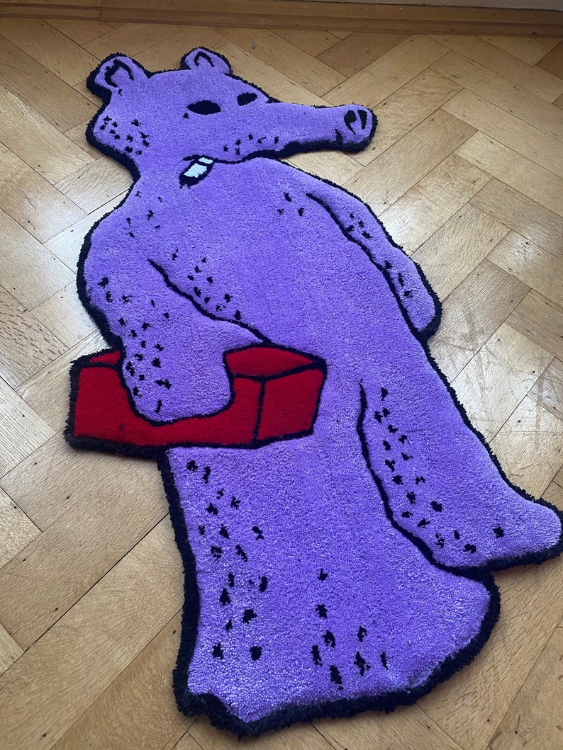 Quasimoto Tufted Rug MF DOOM Madlib Lord Quas Hip Hop Rug Cut Pile Rug ...
