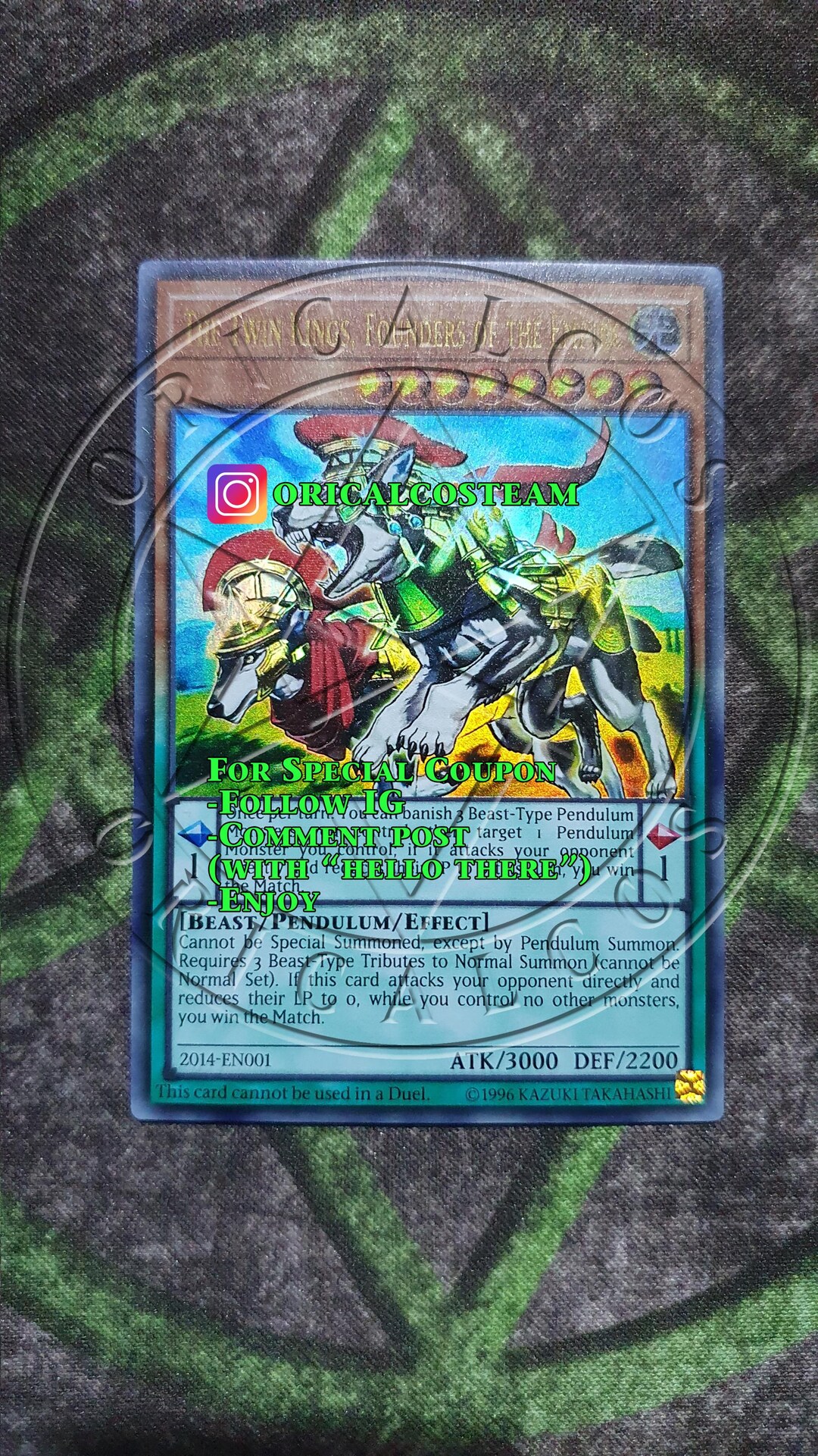 The Twin Kings, Founders of the Empire Ultra Rare "handmade Proxy"(same ...
