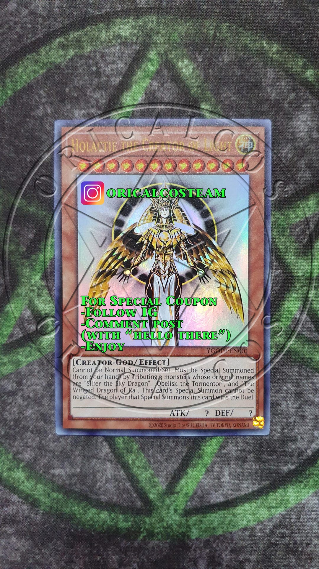 Holactie the Creator of Light Ultra Rare-common "handmade Proxy"(same ...