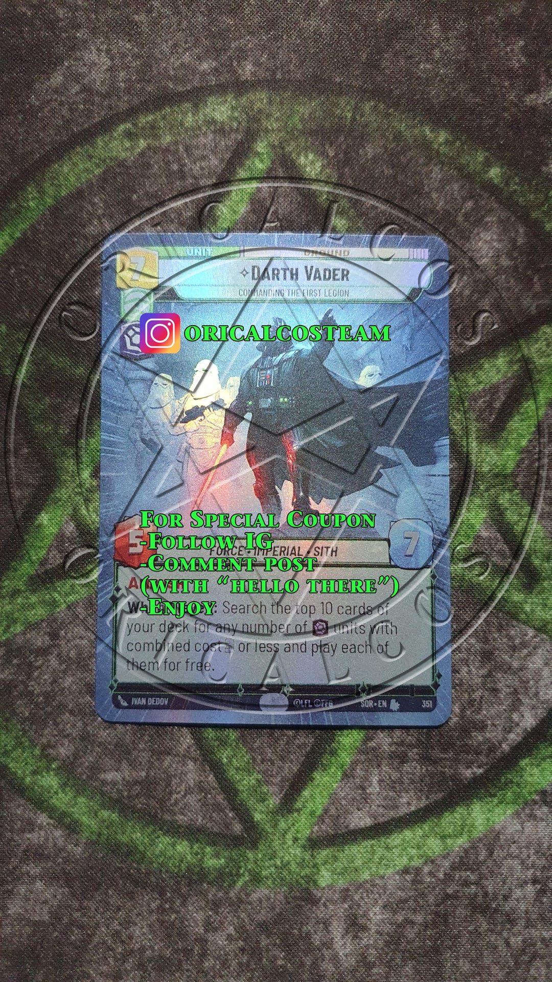 Darth Vader Commanding the First Legion SOR (common/holo) Handmade ...