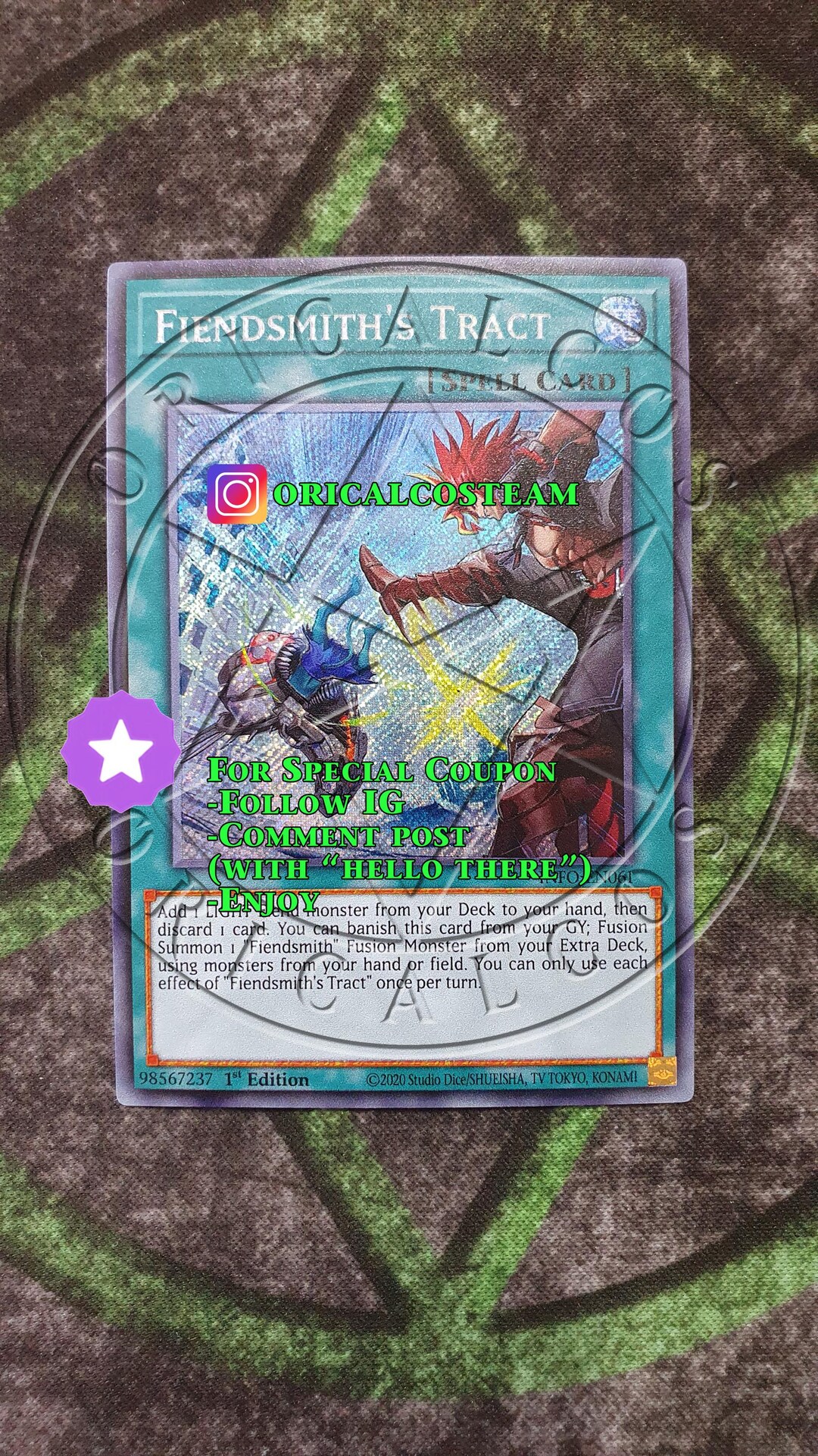 Fiendsmith's Tract Secret Rare-common "handmade Proxy"(same Thickness ...