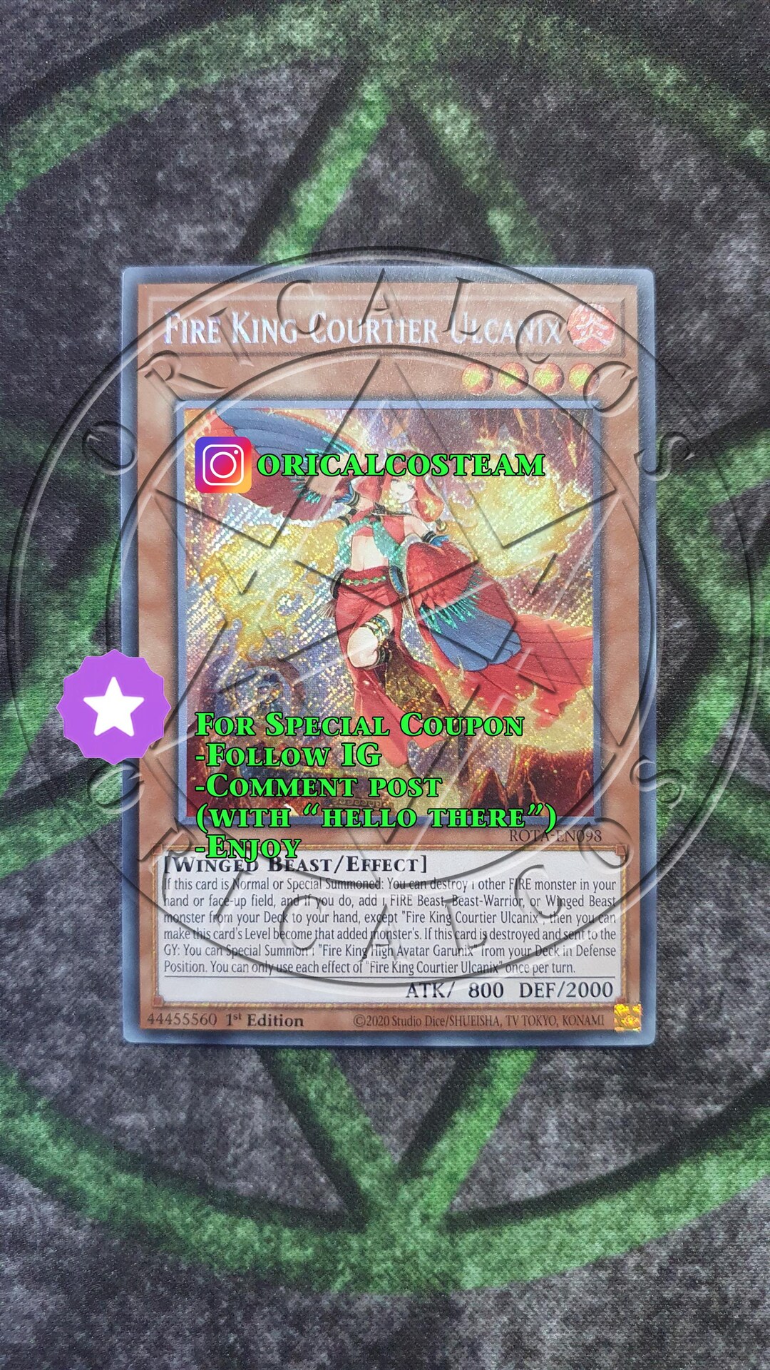 Fire King Courtier Ulcanix Secret Rare-Common "Handmade proxy"(Same ...