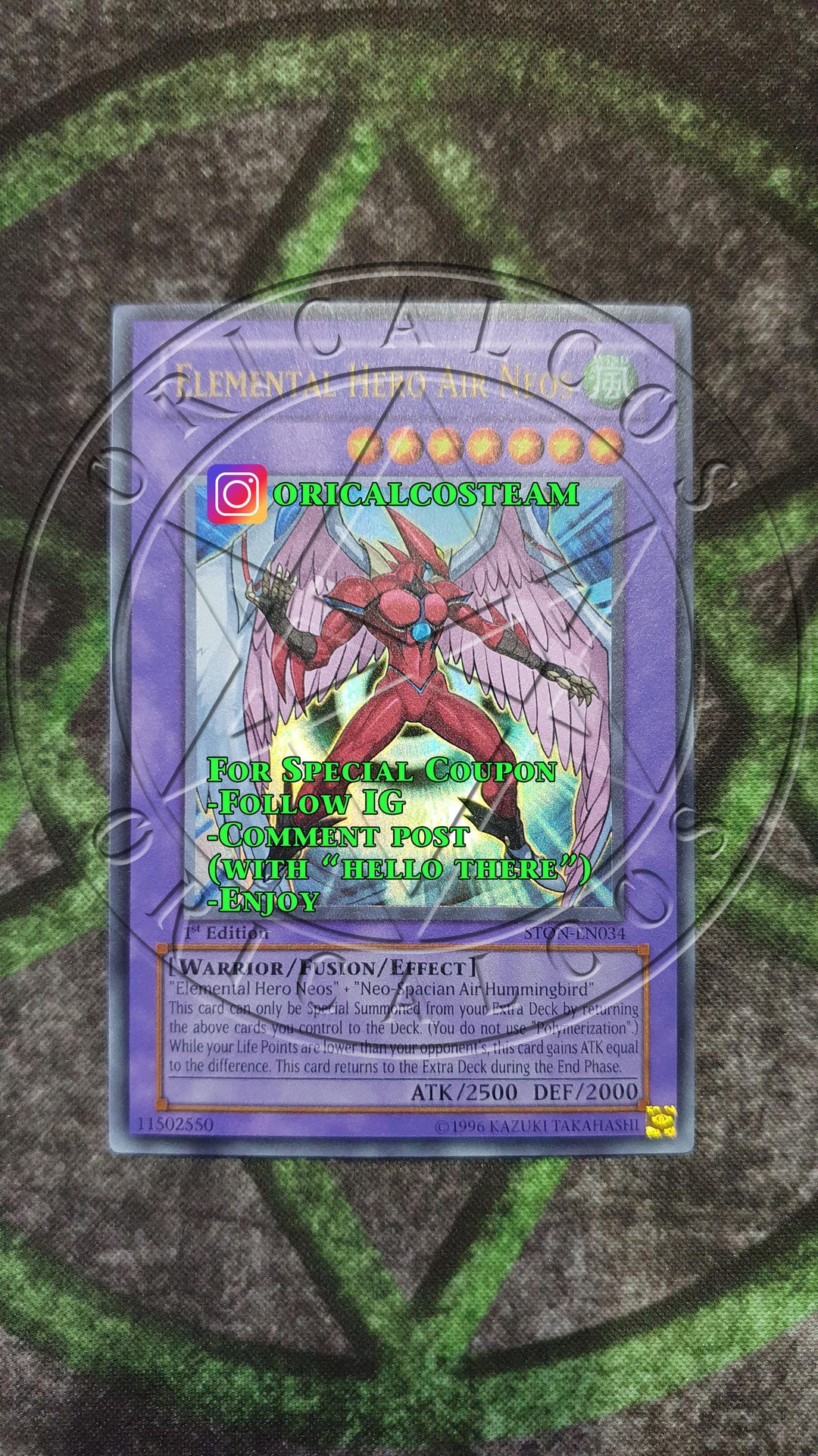 Elemental Hero Air Neos Ultra Rare-common "casual Play"(same Thickness ...