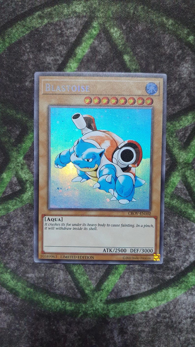 Blastoise Custom Holographic Rare-common "casual Play"(same Thickness ...