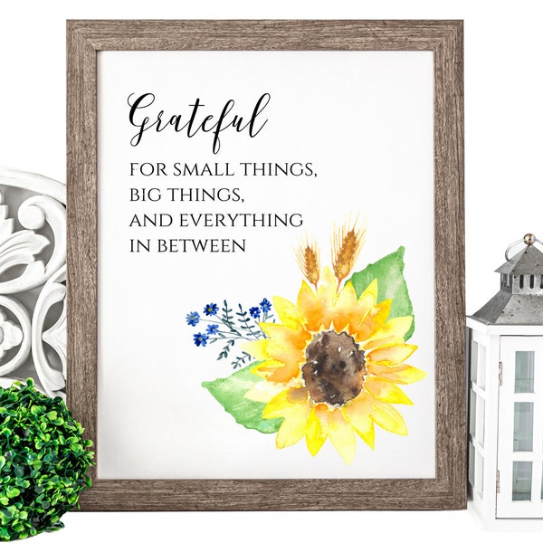 Grateful for Small Things Big Things Sign - Etsy