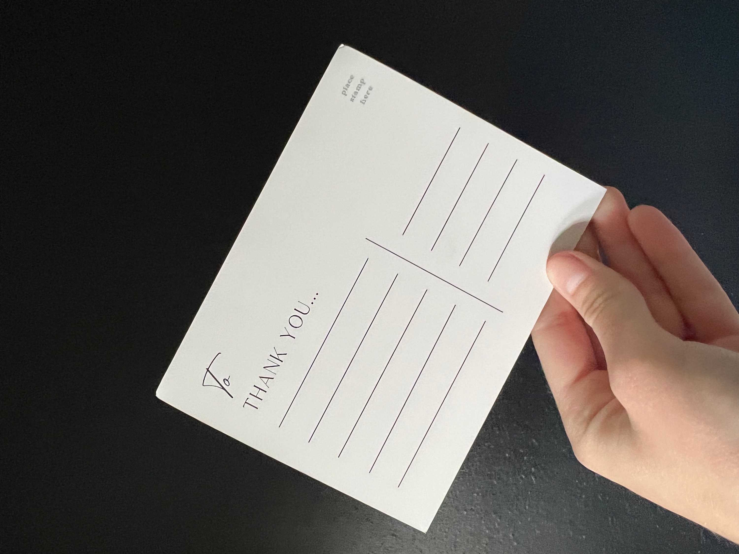 Thank You Post Card Template for Wedding. Canva Template, Classy ...