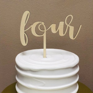 Wood Number Cake Topper (customize Available) - Etsy