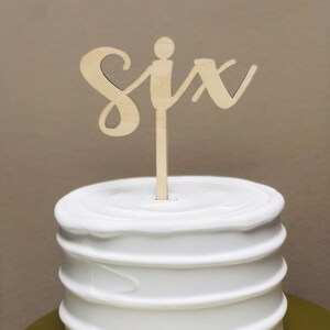 Wood Number Cake Topper (customize Available) - Etsy