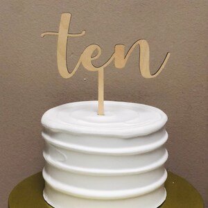 Wood Number Cake Topper (customize Available) - Etsy