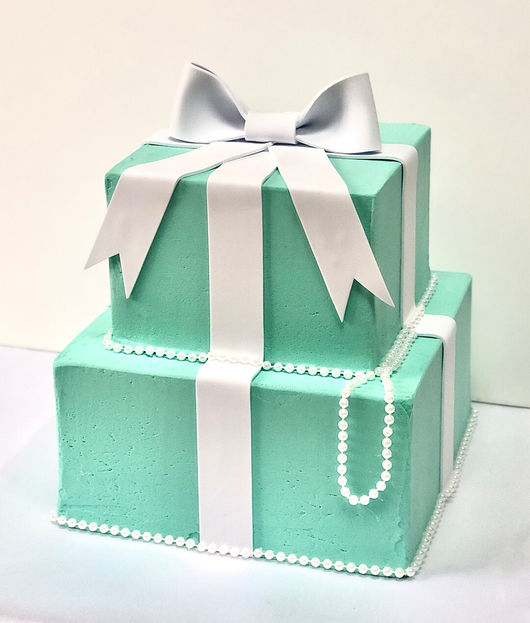 Tiffany Color Square Cake - Etsy