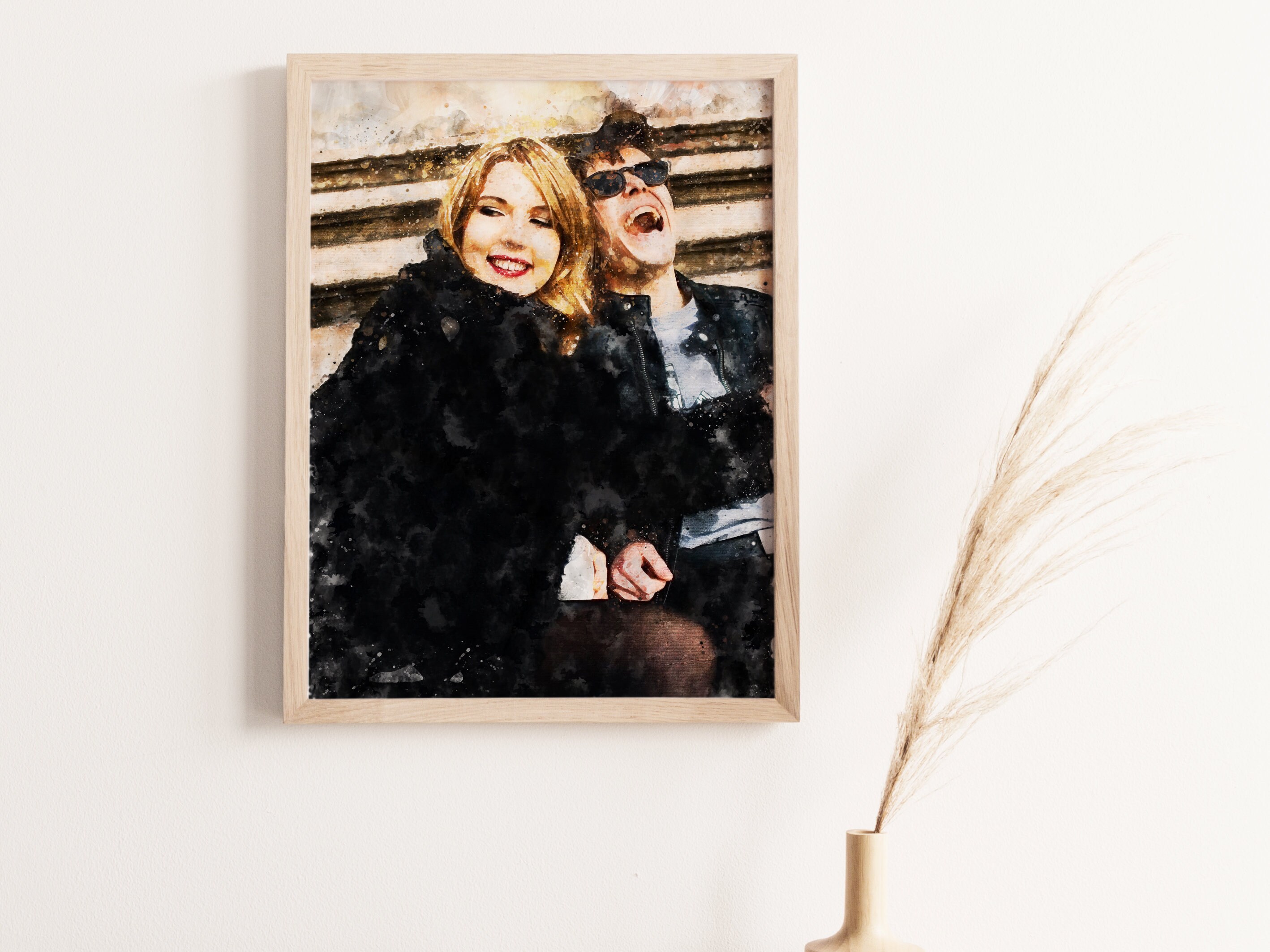 Turn Your Photos Into Art, Personalized Watercolor Portrait, Custom ...