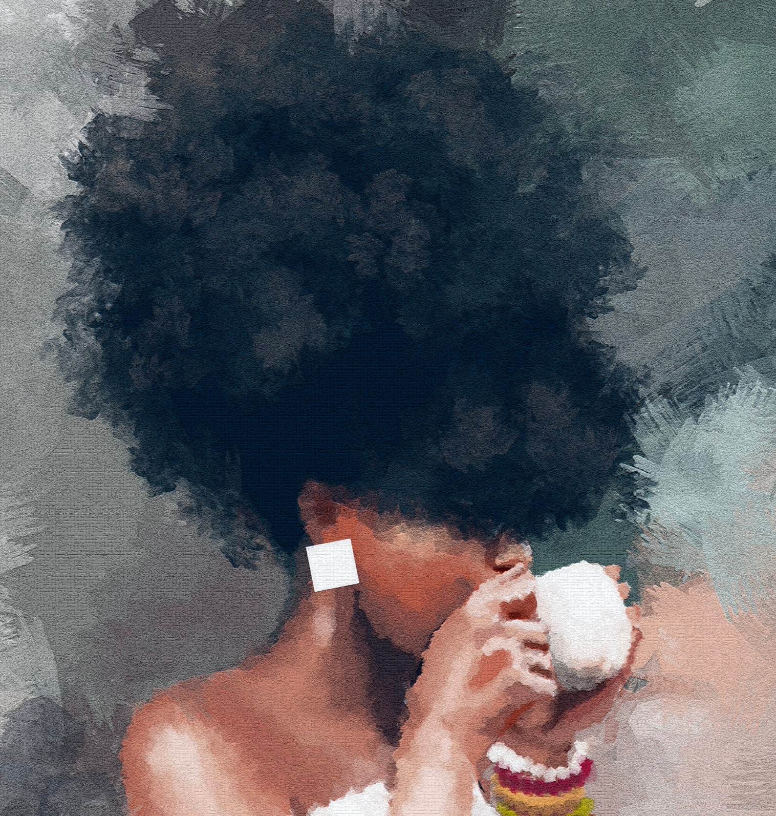 African American Art Afro Art Black Girl Art Canvas Art Etsy