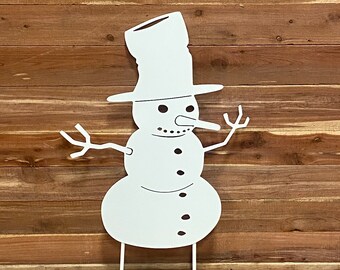 Metal Snowman Yard Art - Etsy