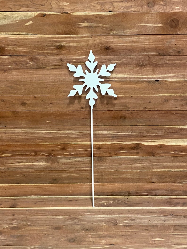 Snow Flake / Metal Snowflake / Holiday Decoration / Yard Art / Staked ...