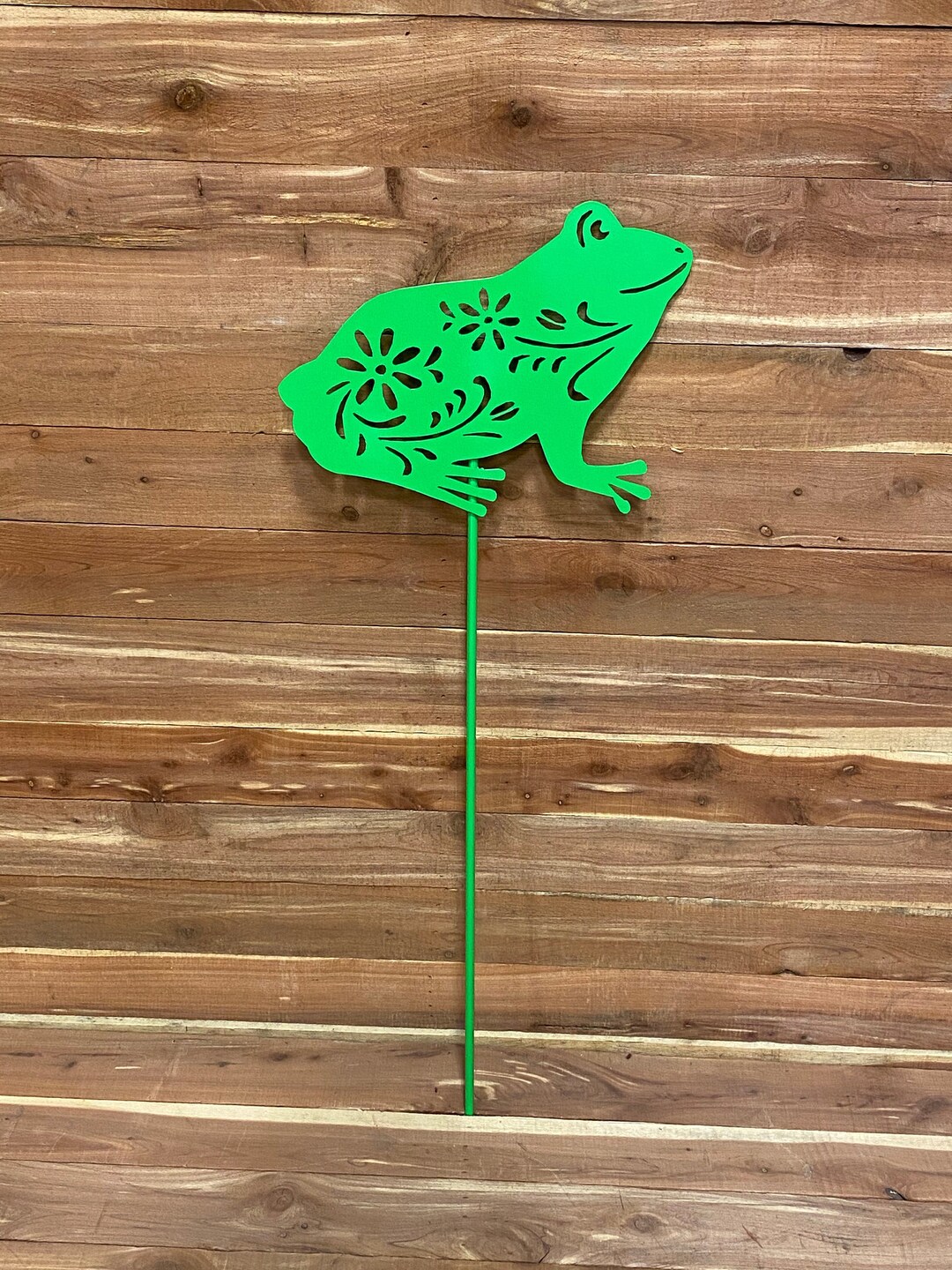 Frog Stake Sign / Garden Frog / Lawn Ornament / Yard Art / Staked Sign ...