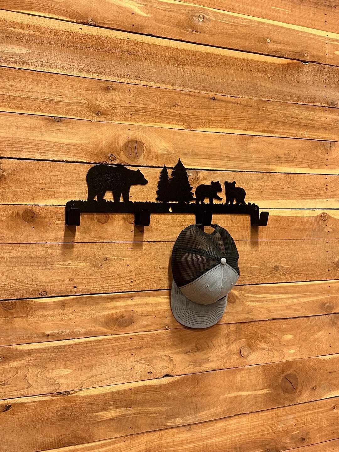 Hat Rack / Metal Hat Rack / Semi Gloss Smooth Black Metal Hat Rack - Etsy
