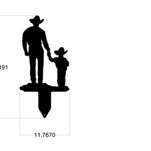 Cowboys Yard Decoration / 10ga Metal Yard Sign / Steel Cowboy and Son ...