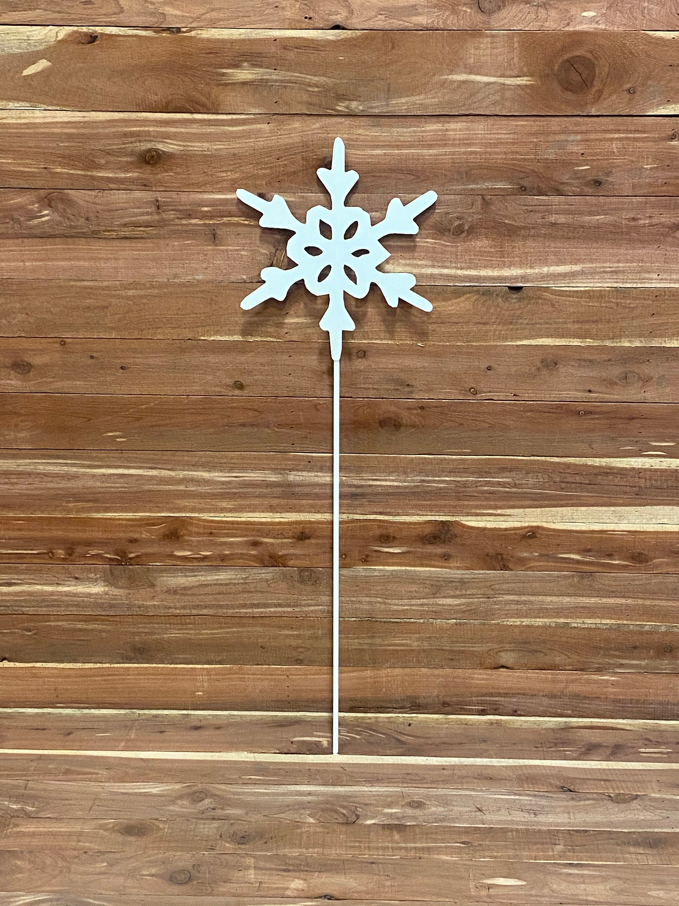Snow Flake / Metal Snowflake / Holiday Decoration / Yard Art / Staked ...