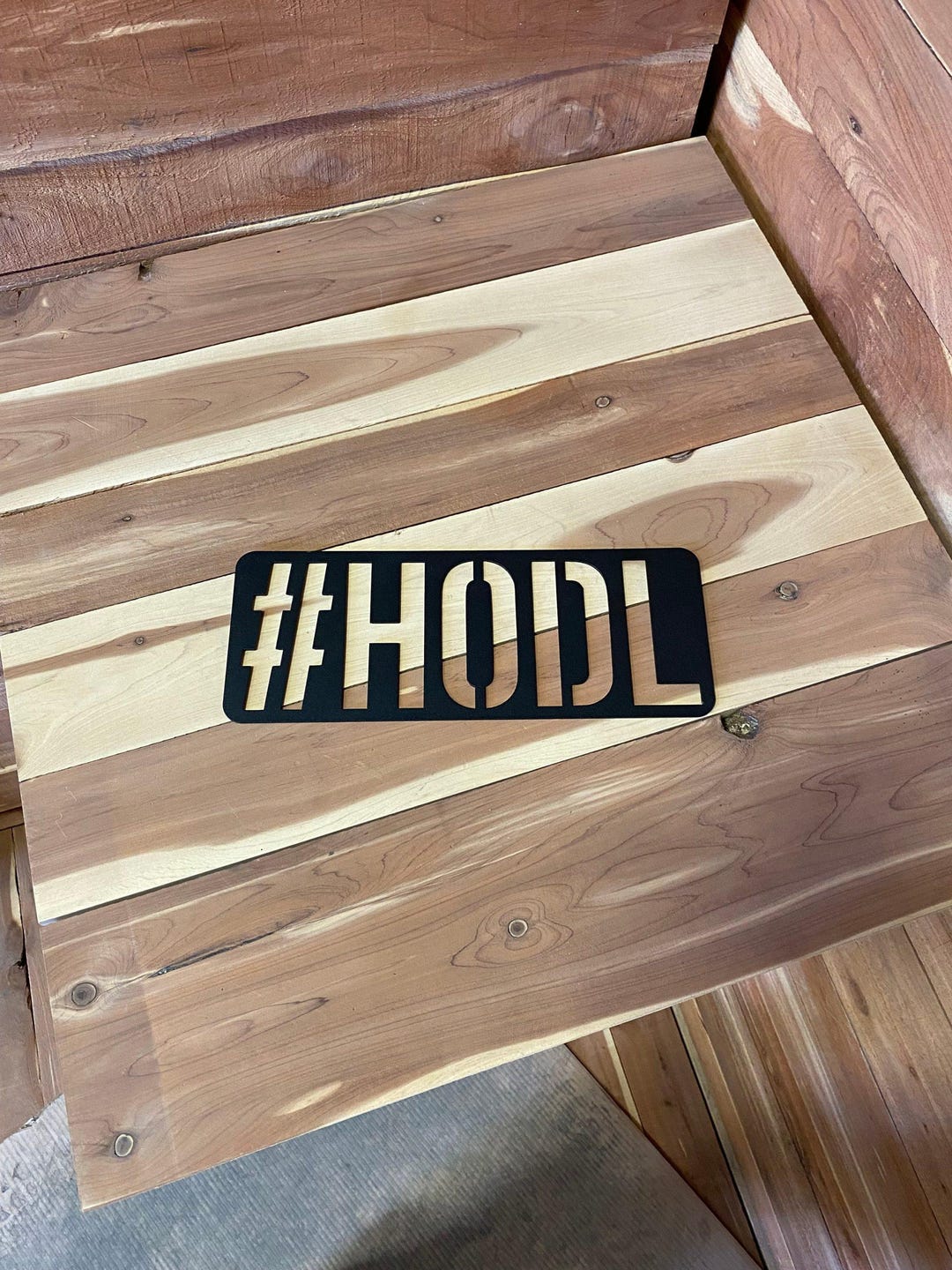 HODL Desk Sign / Btc Sign / 12'' / Flat Black Powder Coat / Bitcoin ...