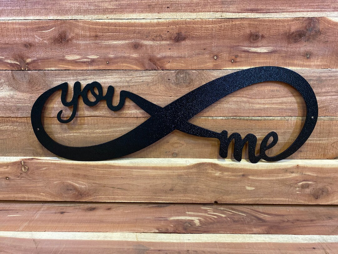 Infinity Wall Art / You Me Sign / Powder Coated Sign / Wall Decor ...