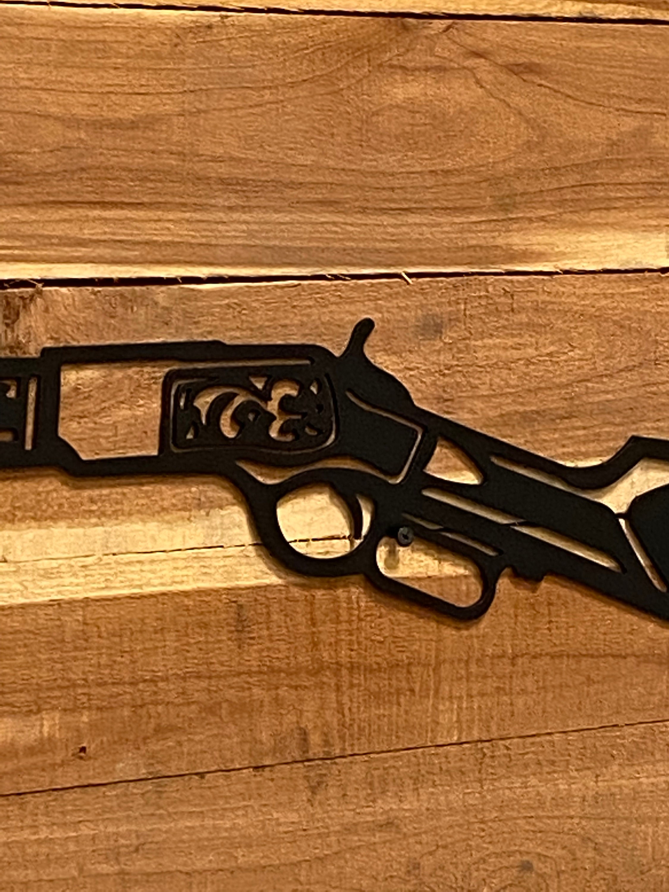 Lever Action Rifle, Hunting, Sport, Gun, Powder Coated Wall Art - Etsy