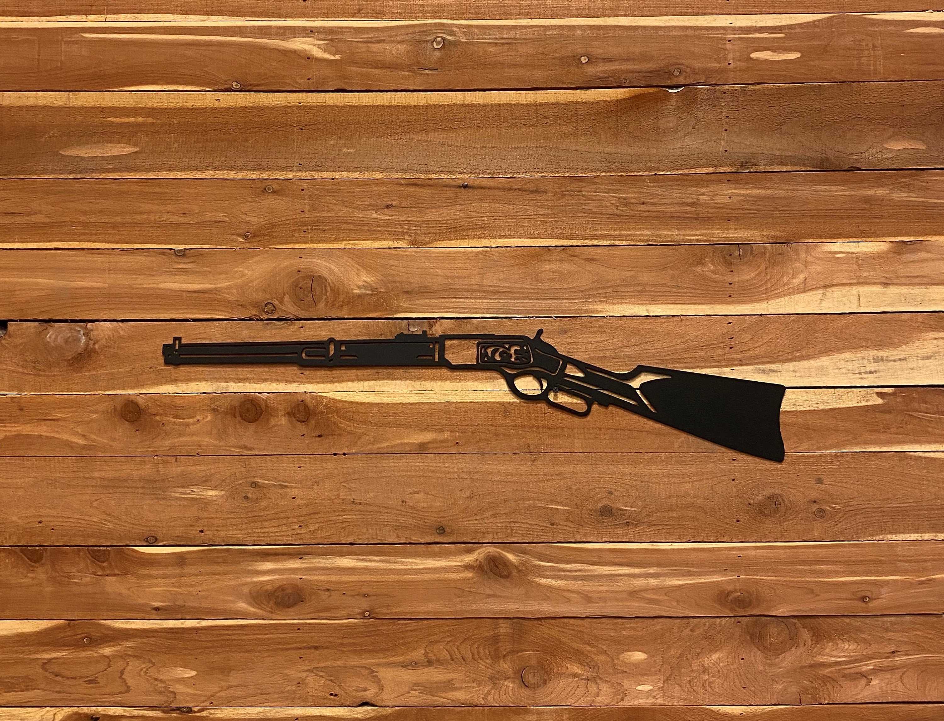Lever Action Rifle, Hunting, Sport, Gun, Powder Coated Wall Art - Etsy