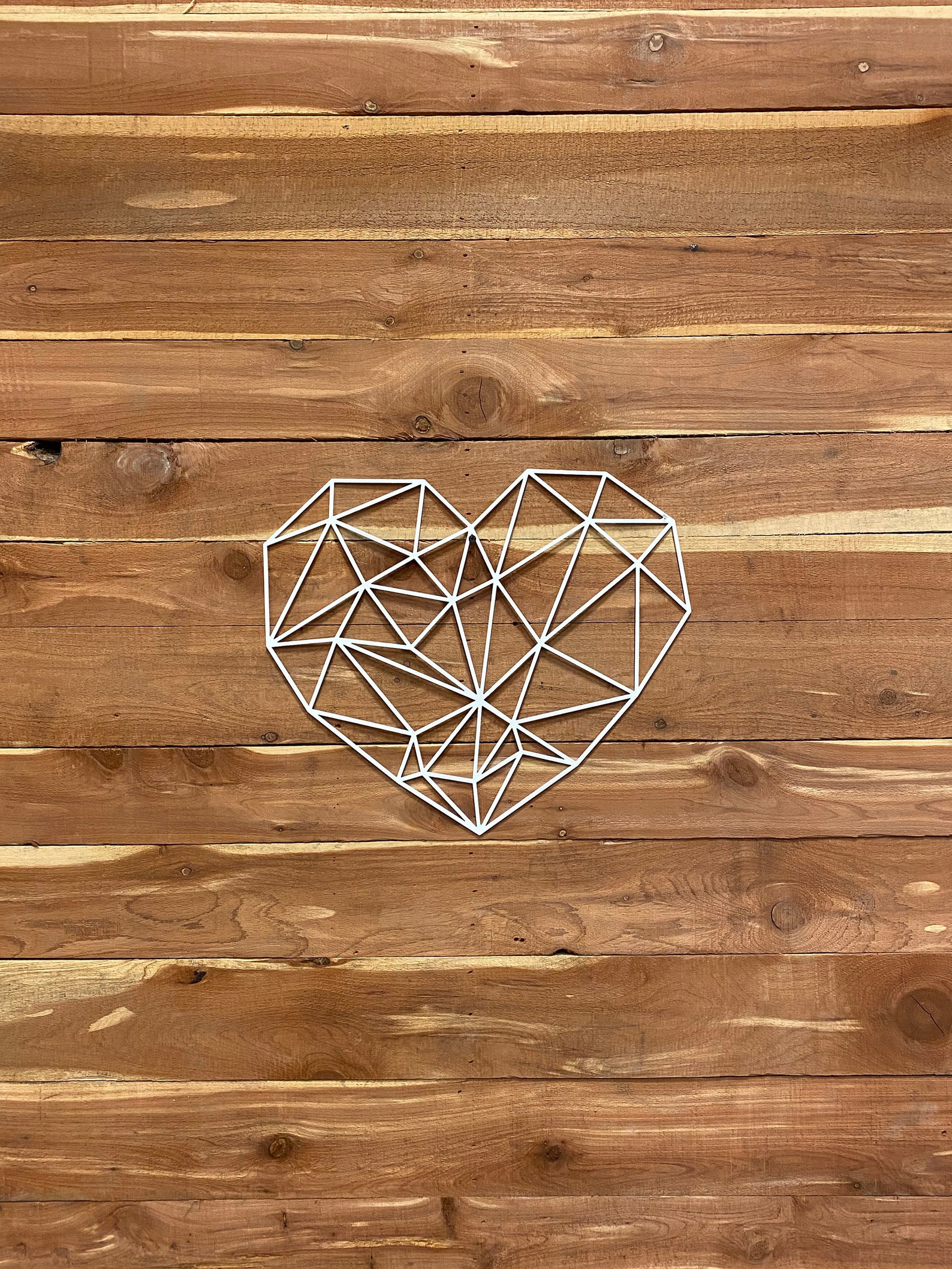 Heart Geometric Shape Wall Art - Etsy