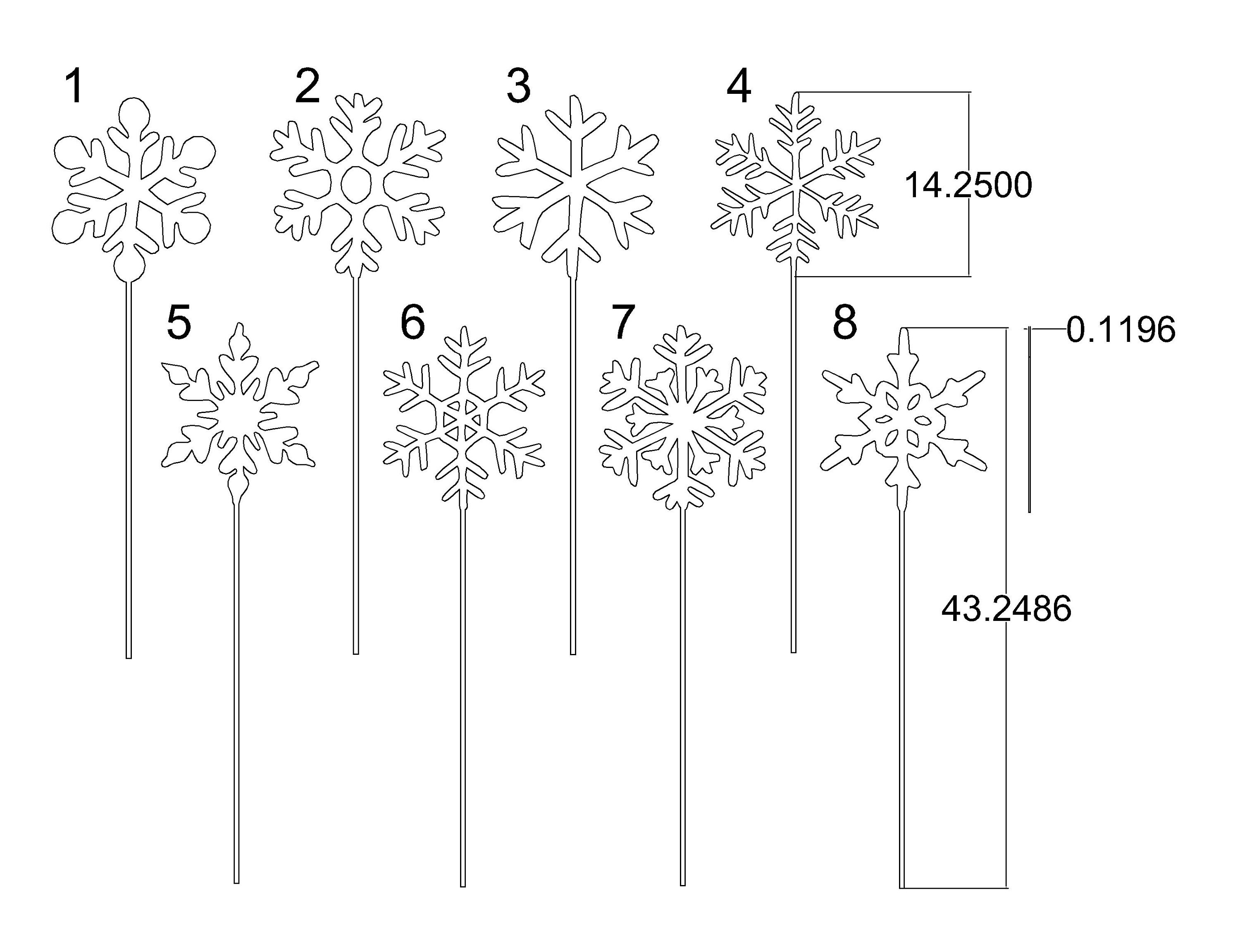 Snow Flake / Metal Snowflake / Holiday Decoration / Yard Art / Staked ...