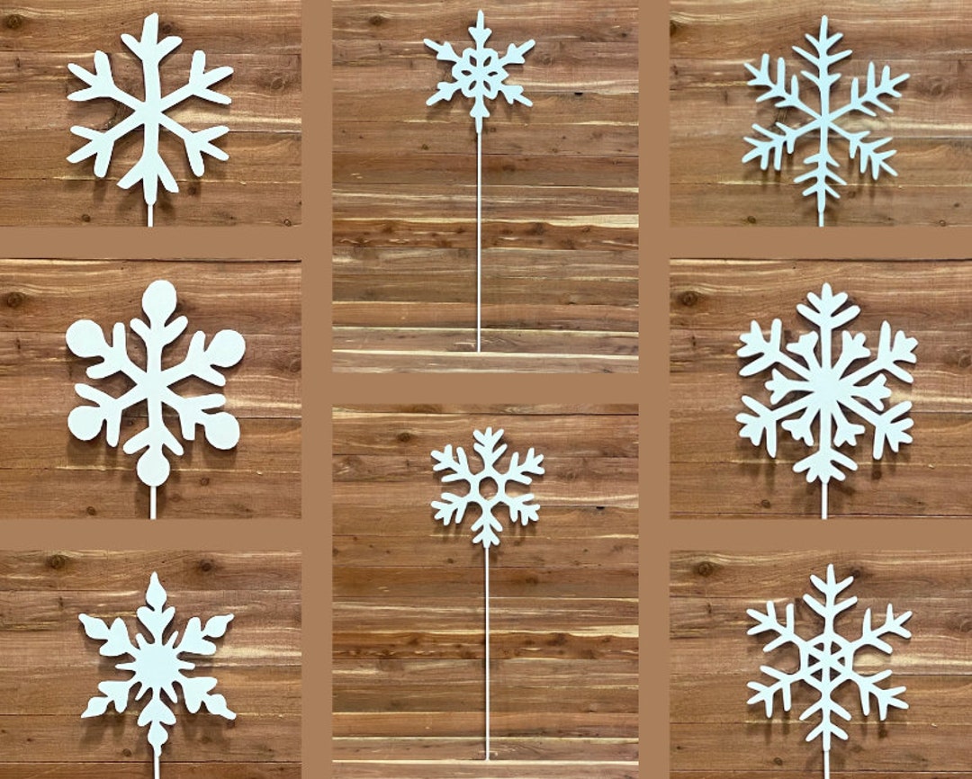 Snow Flake / Metal Snowflake / Holiday Decoration / Yard Art / Staked ...