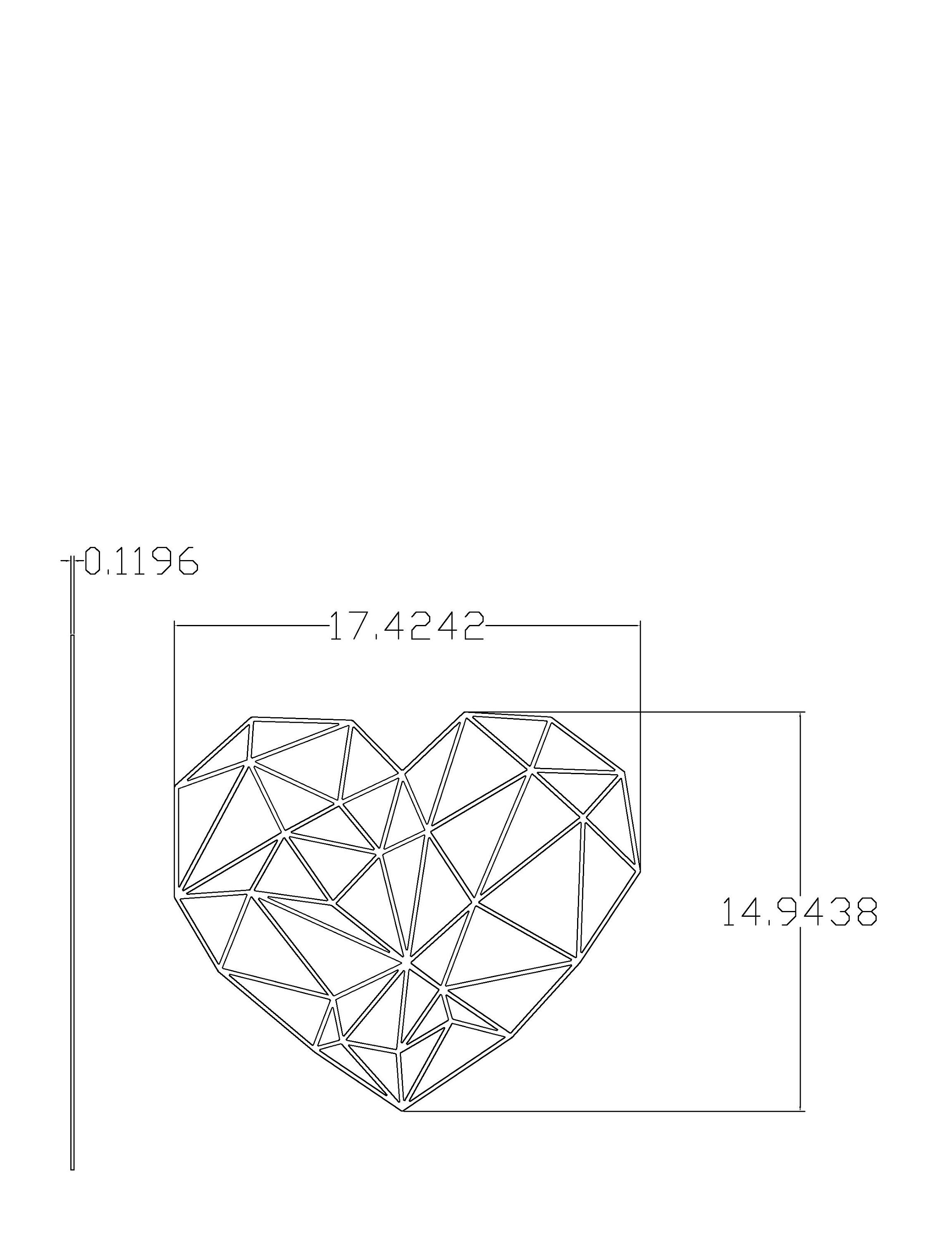 Heart Geometric Shape Wall Art - Etsy